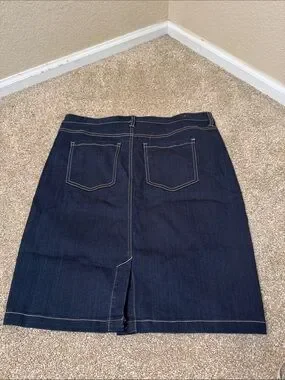 Liverpool | Skirts | Liverpool Skirt Dark Blue Denim Jean Pencil ...